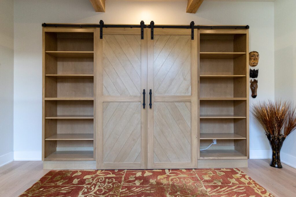 Vertical Queen Murphy Bed with Sliding Barn Doors - Madewell Woodworks